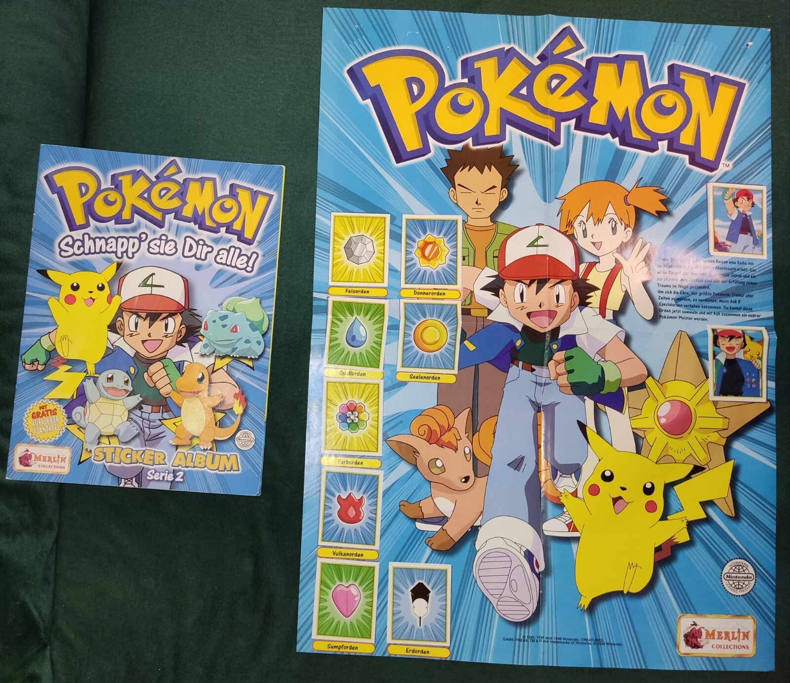 100% COMPLETE POKEMON Merlin 2000 Stickers Album Serie 2 - with ...