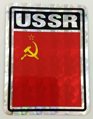 USSR Soviet Flag Metallic Bumper Sticker Decal Prismic 4 x 3 Inches | eBay