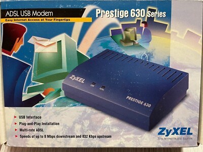 Modem ADSL USB Zyxel Prestige 630 series originale contenuto integro | eBay
