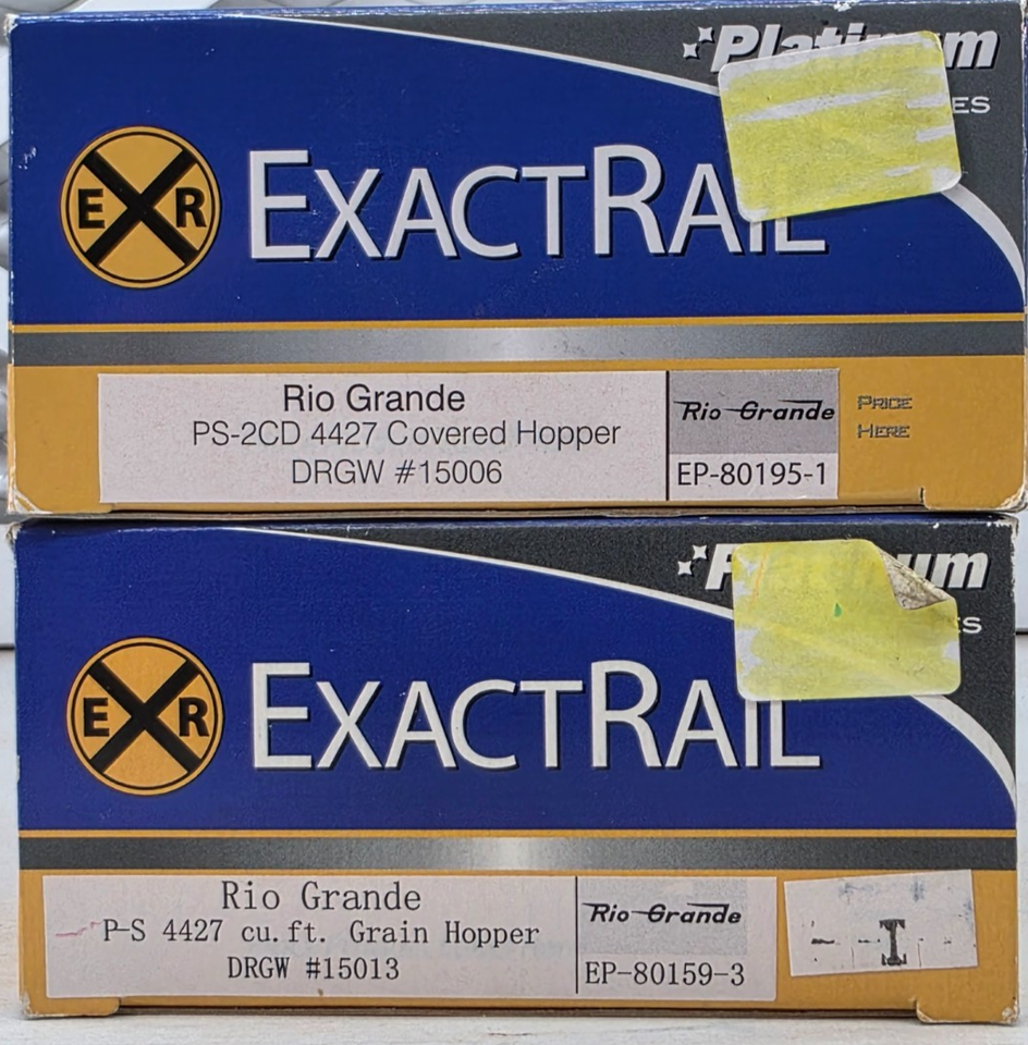 ExactRail Platinum HO RTR PS-2CD 4427 Covered Hopper Rio Grande DRGW ...
