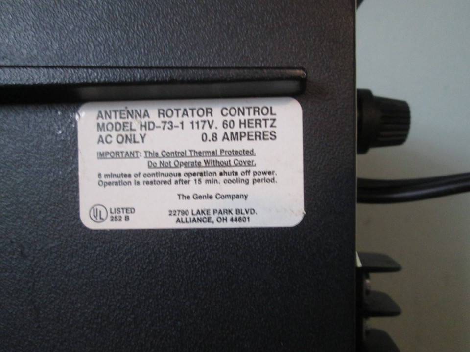 Alliance Dual Speed Rotator Control For Ham Radio - HD-73 HD73 Rotor | eBay