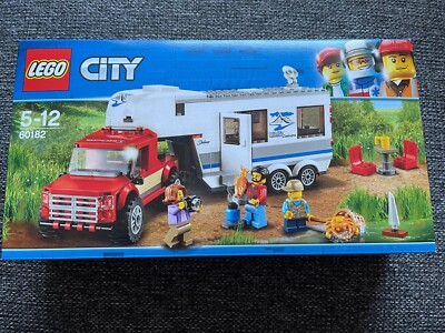 Retired LEGO CITY 60182 PICK UP & CARAVAN Building Brick Set New ...