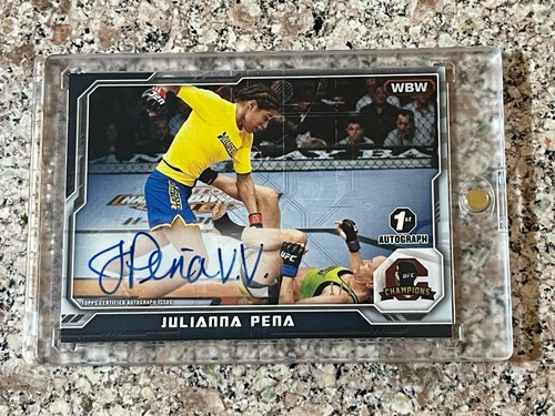 2014 Topps UFC Champions Platinum 1st Autograph JULIANNA PENA 1/1 ...