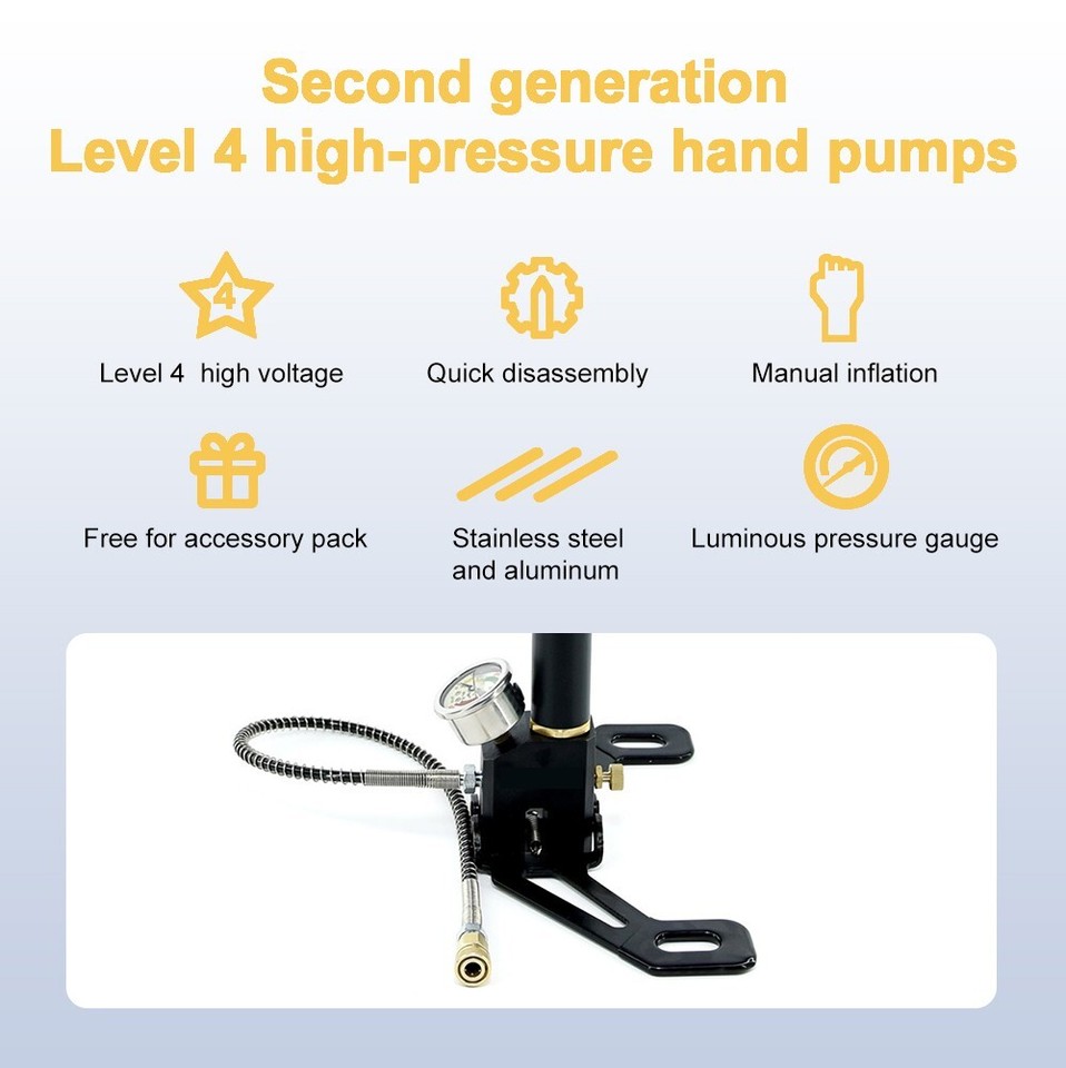 Trimix PCP 4 Stage High Pressure Hand Pump 30Mpa 4500 PSI PCP Air ...