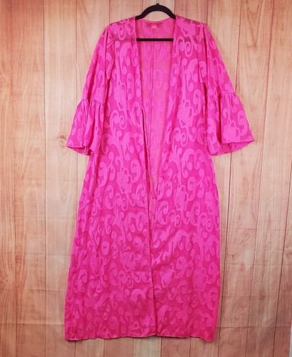 Lilly Pulitzer Linley Shirtdress Cover Up Sz Small Pink Shandy Long ...