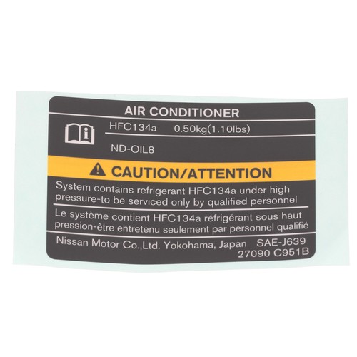 NEW OEM Nissan 2014-2020 Rogue A/C Caution Label 27090-C951B | eBay