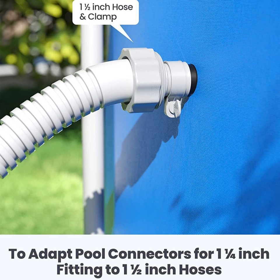 2x 1.25" to 1.5" Type B Hose Adapter For Bestway Coleman Intex Filter ...