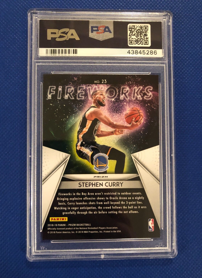 2018 Panini Prizm FIREWORKS DISCO PRIZMS Stephen Curry PSA GEM 10 ...