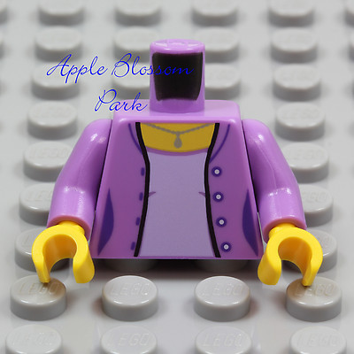 NEW Lego Female PURPLE T-SHIRT MINIFIG TORSO Girl Lavender Light Suit ...