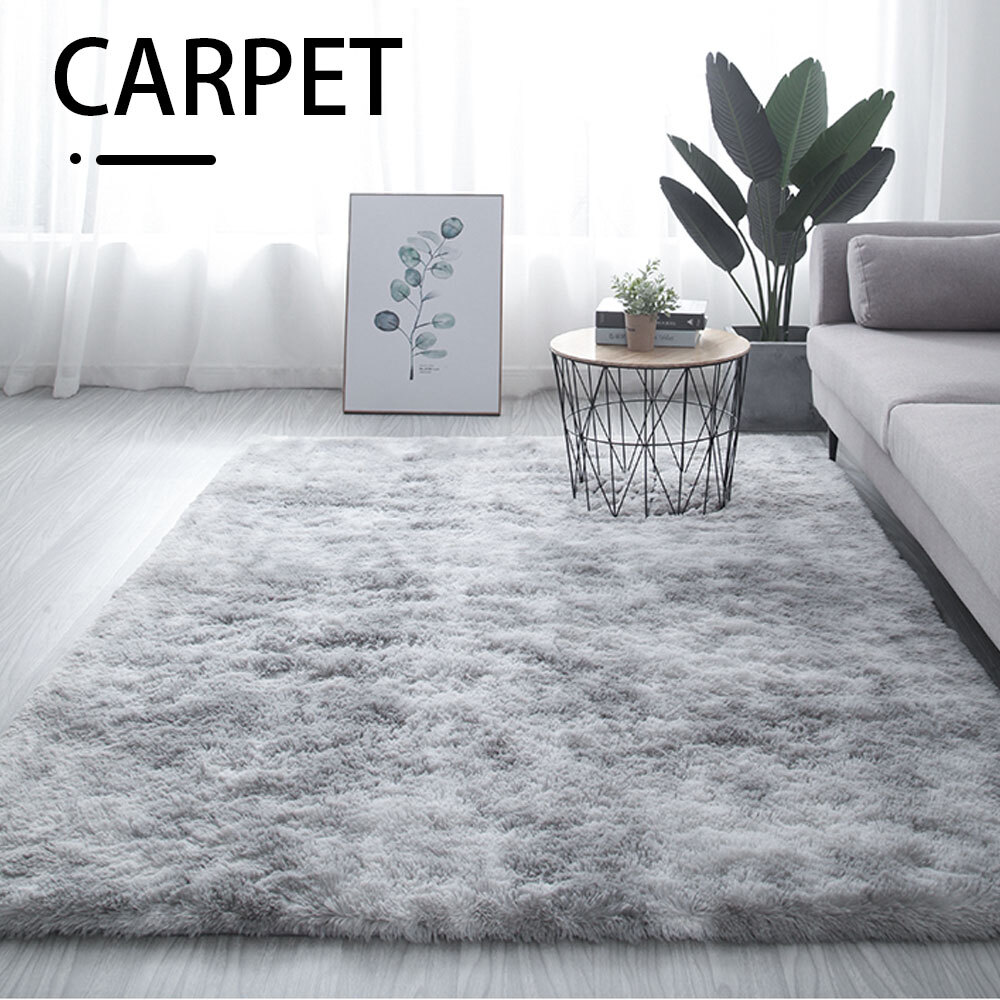 Fluffy Rugs Anti-Slip Large Shaggy Rug Super Soft Mat Living Room ...