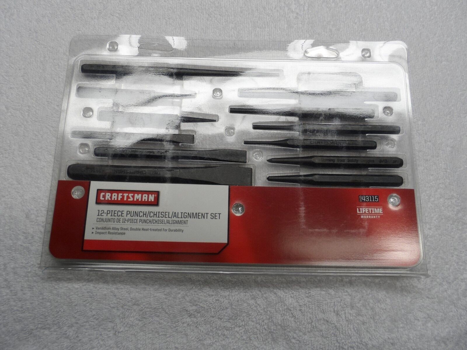 Craftsman Center Pin Punch Chisel Alignment Tool Set USA, 12 pcs - Part ...
