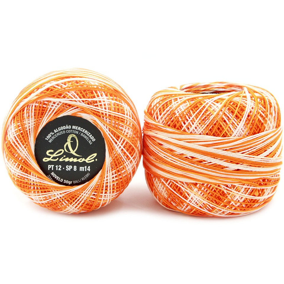 Limol Size 12 Multicolor 50 Grs 100% Mercerized Crochet Thread Cotton ...