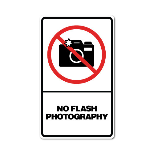 No Flash Photography Sticker No Flash Photography Sticker prohibited ...