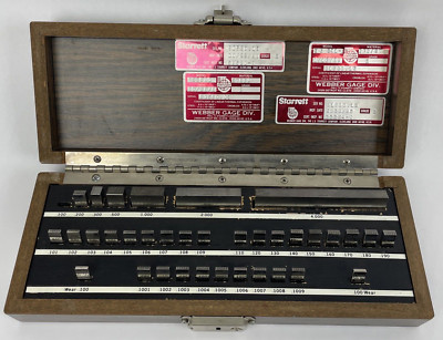 STARRETT Webber Division GAGE BLOCKS 35 341-B RS36A1 Missing One Piece ...
