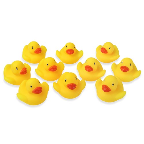 Schramm® 10er Pack Gummiente Gelb 5cm im Netz Badeente Bade Ente Enten ...
