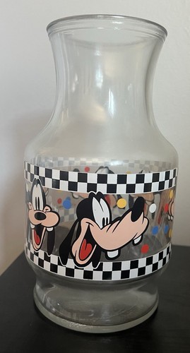 Vintage Glass Juice Carafe Disney Goofy | eBay