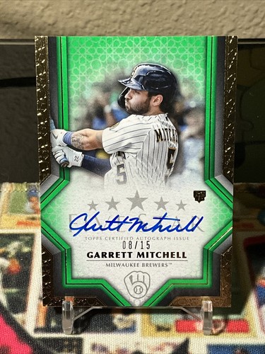 2023 Topps Five Star Garrett Mitchell 8/15 Green Autograph Rookie Card ...