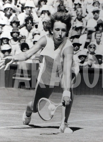 Foto vintage Tennis, Wimbledon, Martina Navratilova, 1976, stampa 21 x ...