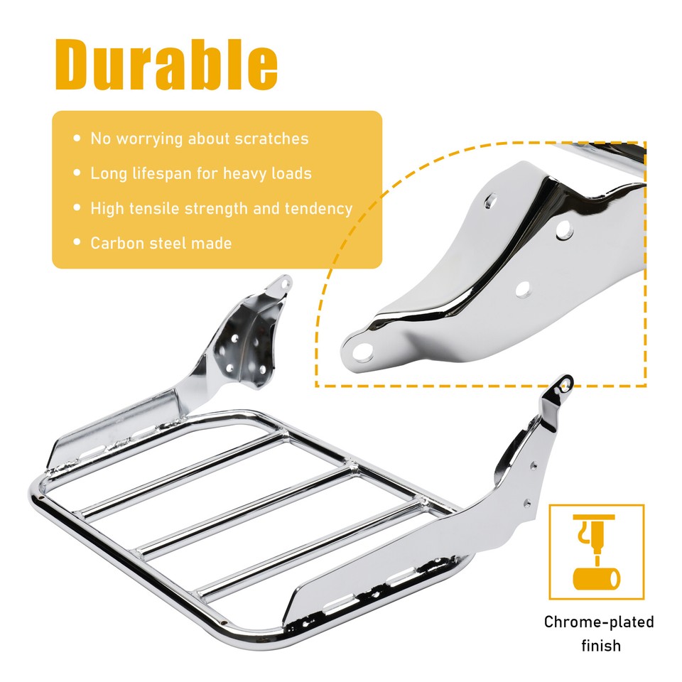 Breakout HoldFast Sissy Bar Luggage Rack for Harley Softail Fat Boy ...