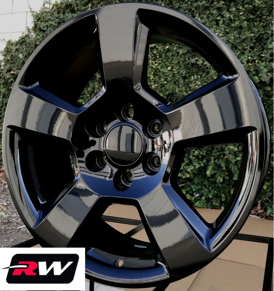 20 inch Chevy Silverado Factory Style Wheels 5652 Gloss Black Rims ...