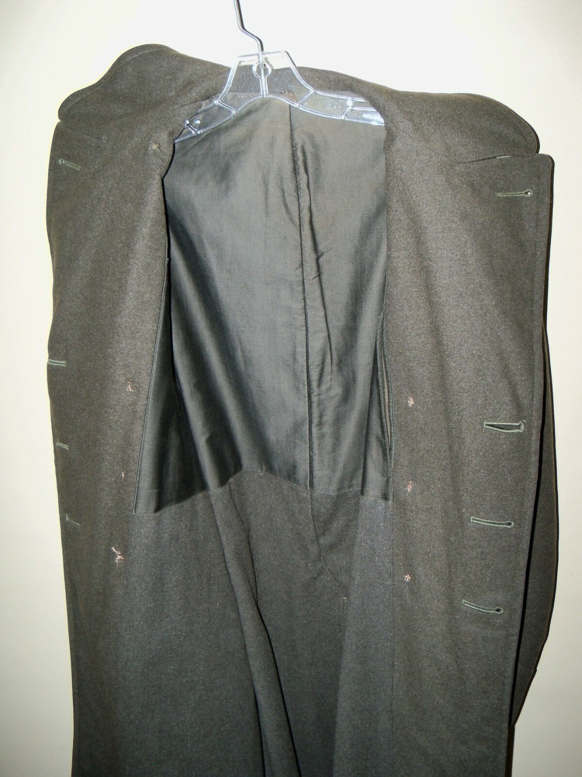 WW2 Era US Marine Corps USMC Mens Olive Wool Overcoat Named | eBay