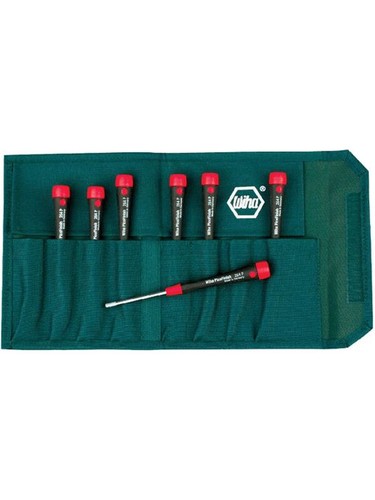 Wiha 7 Piece PicoFinish Precision Ball End Hex Screwdriver Pouch Set ...