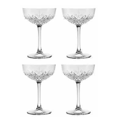 NEW PASABAHCE TIMELESS CHAMPAGNE GLASS 255ml SET 4 Glasses Alcohol ...