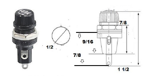 Shock-Safe Fuse holder, 5 x 20mm Rear-Side panel mount 20 each | eBay