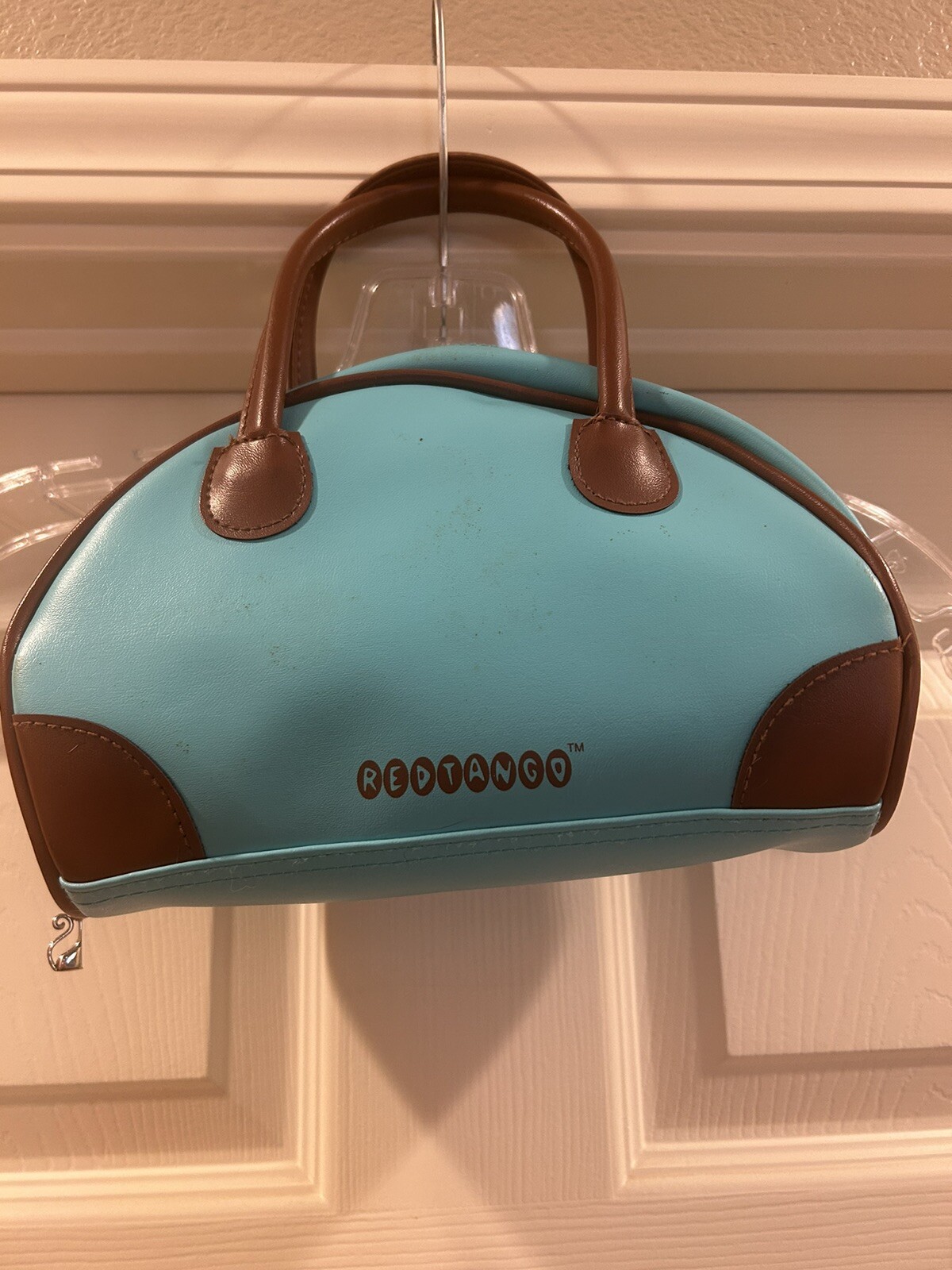 Red tango Tokyo Bay mini bowling handbag blue and bro… - Gem