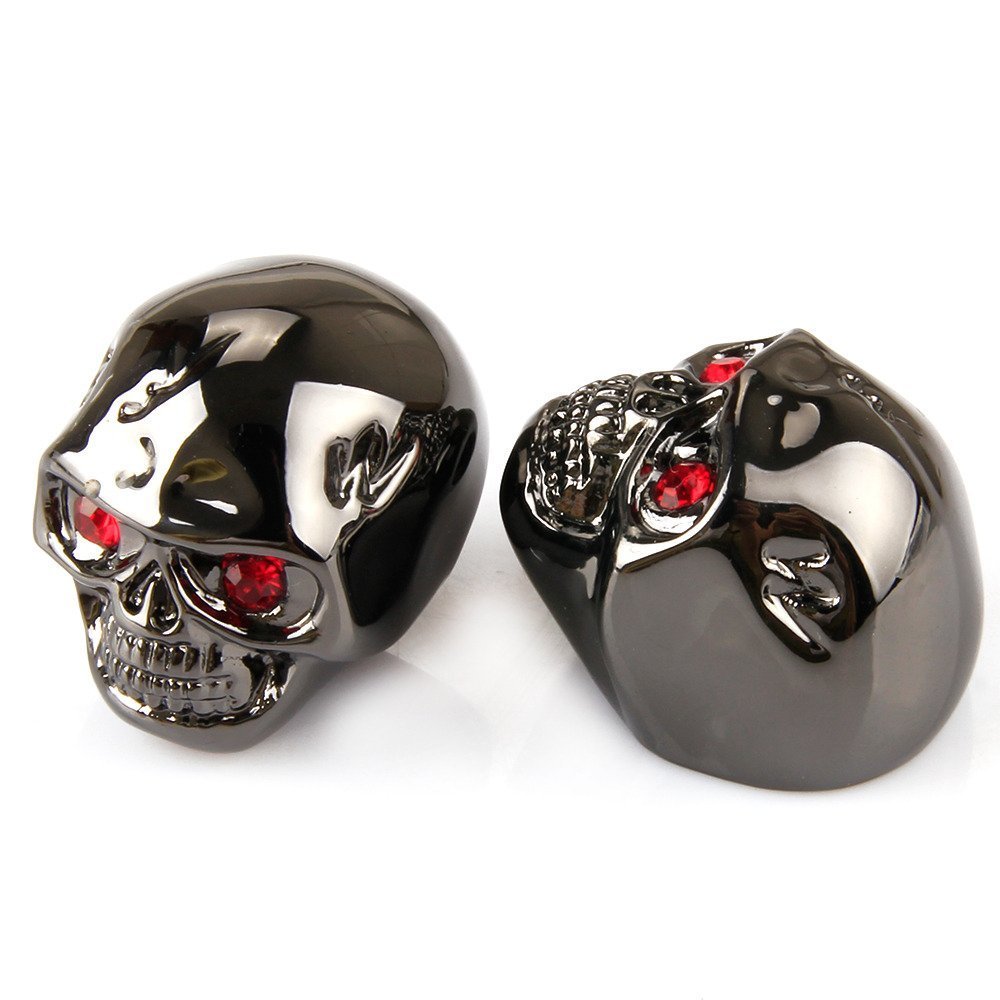 6pcs Electric Guitar Volume Tone Control Knobs Black Skull Head Skull ...