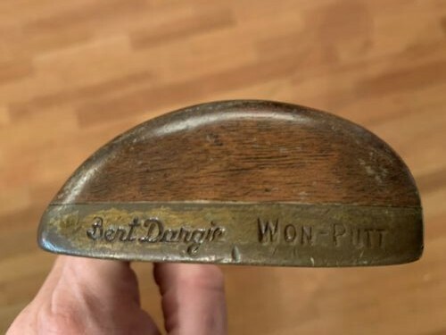 Vintage Bert Dargie 'Won-Putt' RH Putter Brass/ Wood 35" Length ...