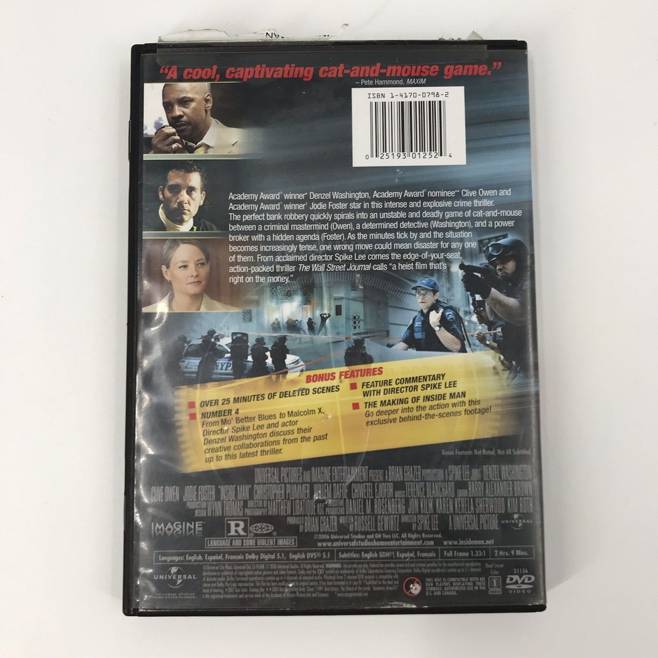 Inside Man (Full Screen Edition) (2006) - DVD - GOOD 25193012524 | eBay