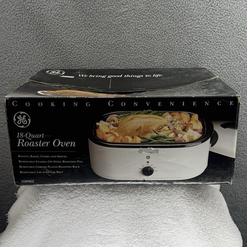 GE General Electric Large 18Qt. ROASTER OVEN W/Rack 168962 Slow Cooker ...