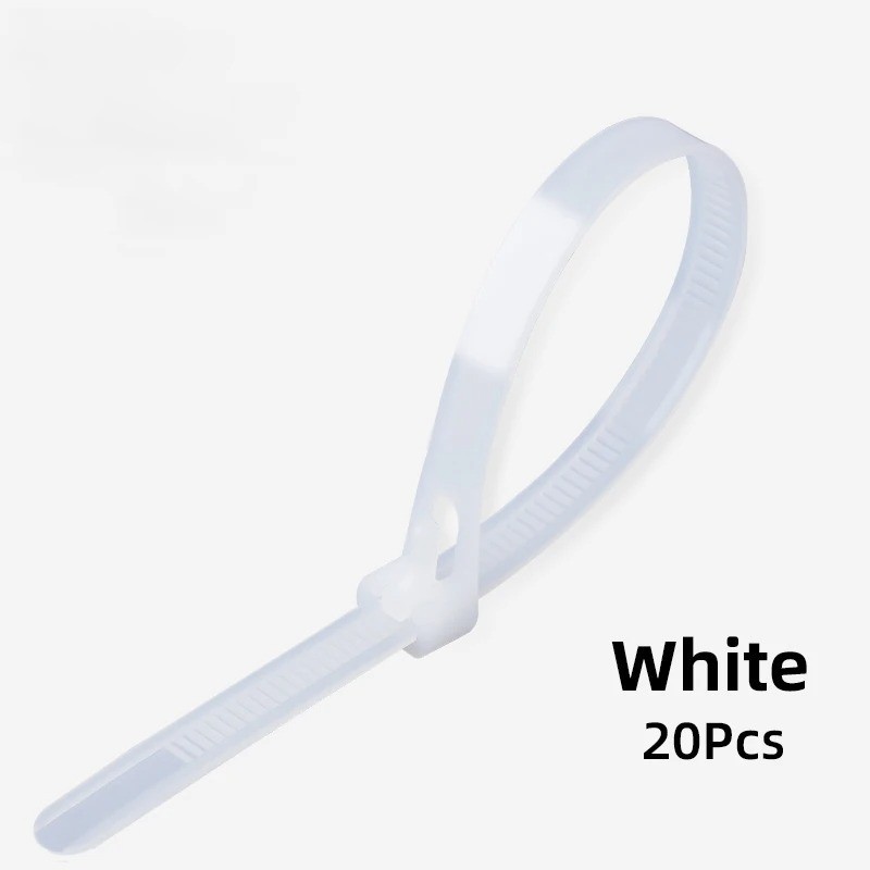 20PCS Reusable Nylon Cable Zip Ties Adjustable Releasable Detachable ...