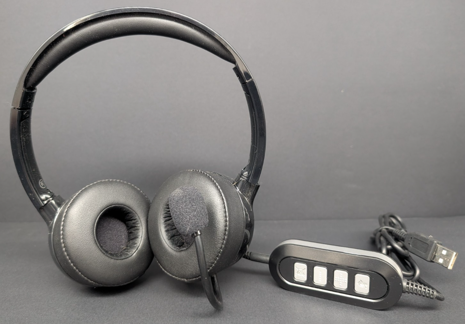 New Wired Computer/Gaming Model CL721T Headset W/microphone.USB&3.5mm ...
