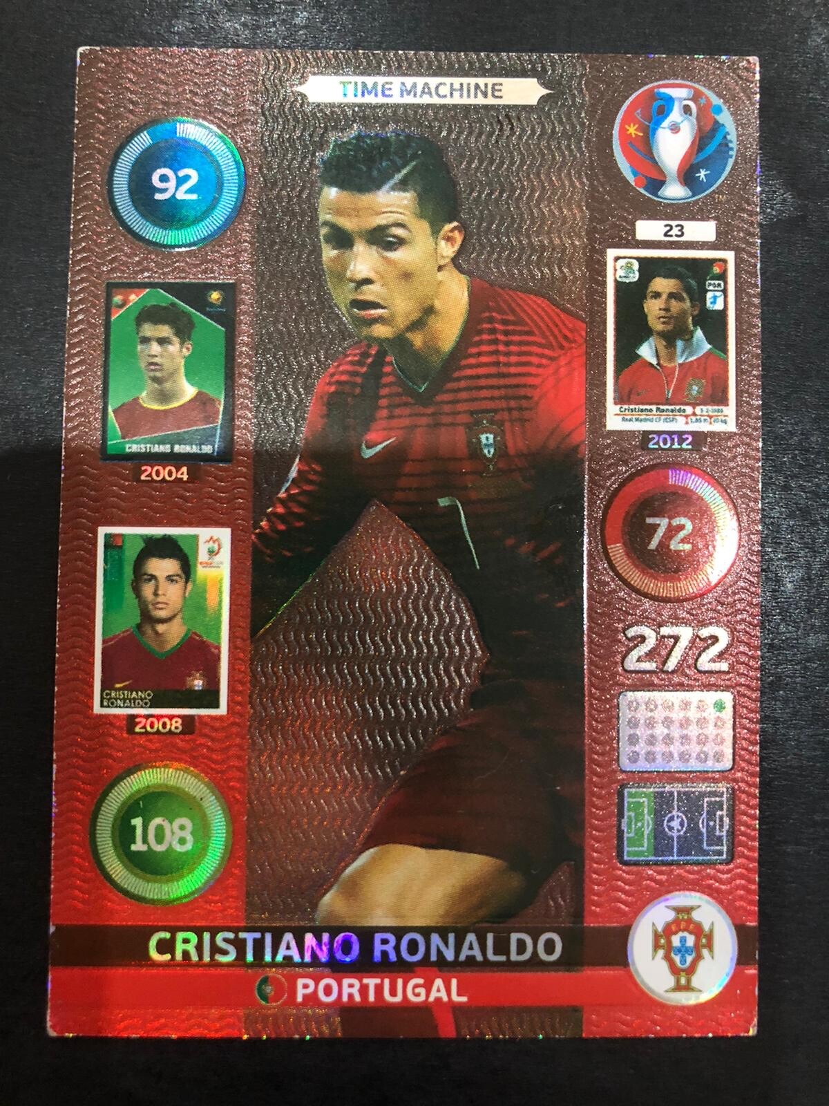 2016 Panini Adrenalyn XL UEFA Euro 2016 - Time Machine #23 Cristiano ...
