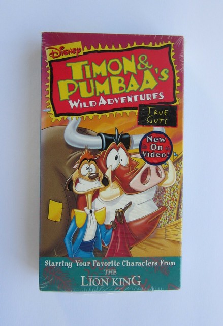 Timon and Pumbaas Wild Adventures - "True Guts" (VHS, 1996) for sale ...