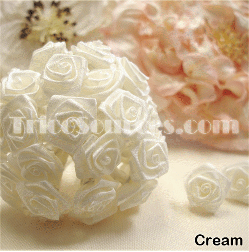 Trico Silk Flower Party Favor Wedding Scrapbooking Ribbon Rose 0.5" | eBay