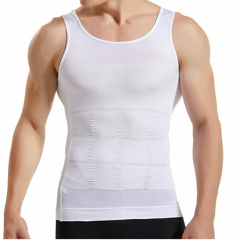 Men Classic Body Shaper Posture Corrector Vest Abdomen Compression Tops ...