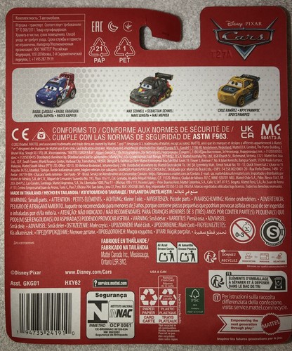 DISNEY PIXAR CARS MINI RACERS GRC - RAOUL CAROULE, MAX SCHNELL & CRUZ ...