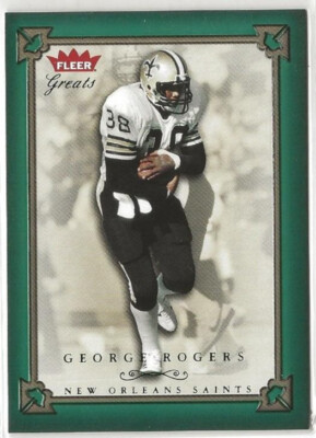 GEORGE ROGERS - RB New Orleans Saints 2004 Fleer Greats Green 188/500 ...