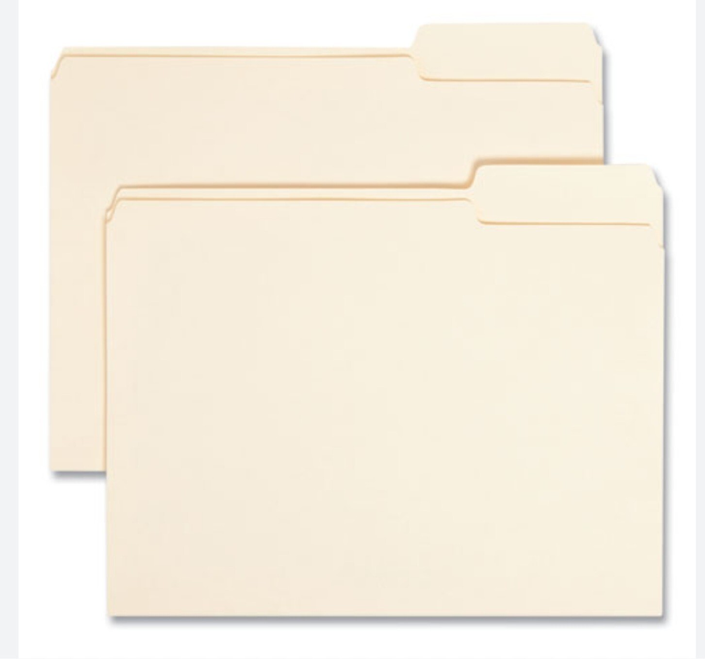 UNIVERSAL File Folders 1/3 Cut Third Position One-Ply Top Tab Letter ...