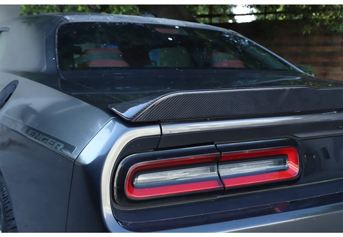 6x Carbon Fiber Rear Trunk Tail Lip Spoiler Wing Trim For Dodge ...