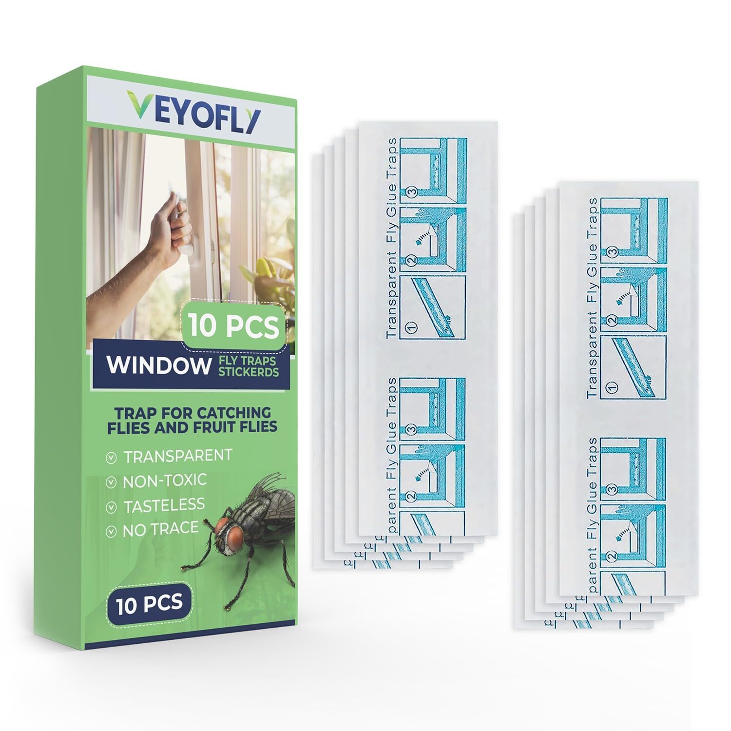 Window Fly Traps, Fly Trap Indoor- No Residue and Non-Toxic Fly Strips ...