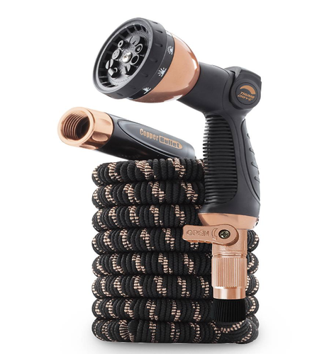 Copper Bullet 25 ft. Expanding Garden Hose, 10-Pattern Spray Nozzle ...