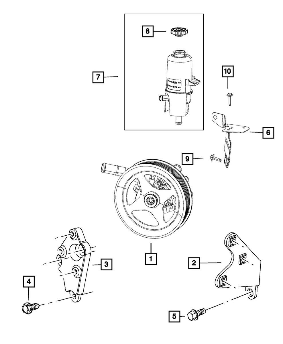 Dodge Power Steering Pump Diagram