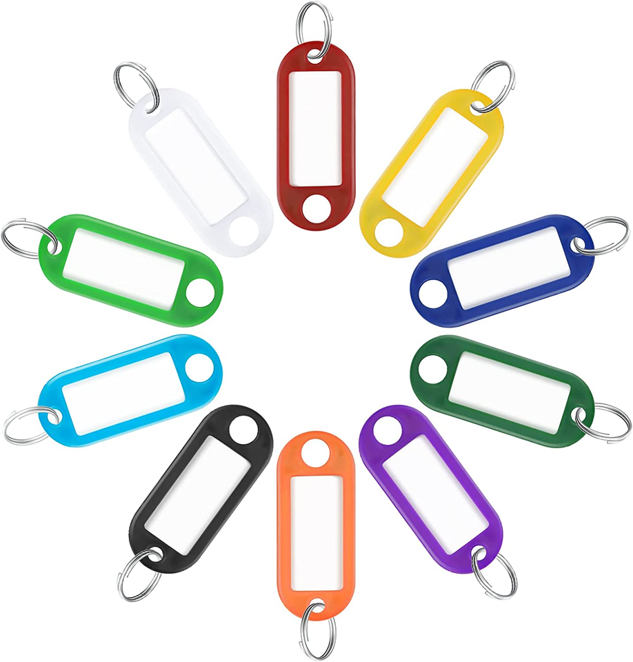 2 Inch Tough Plastic Key Tags in 10 Assorted Colors Item Identifiers ...