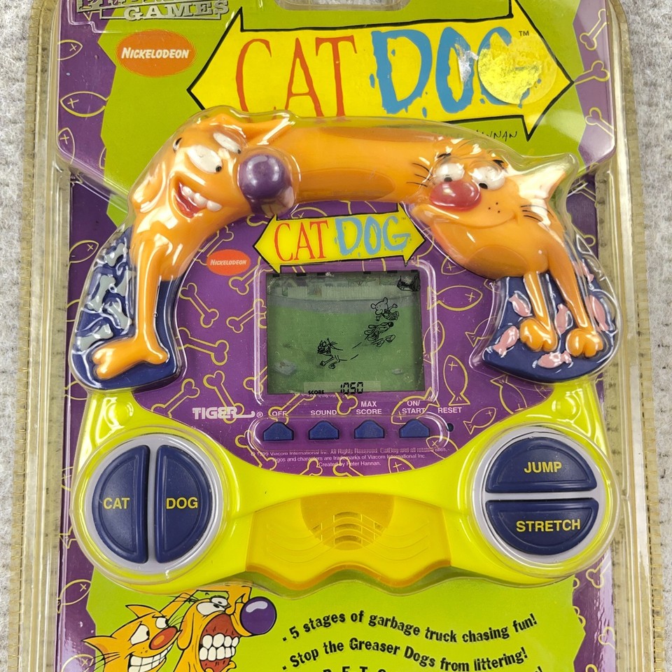 Vintage Tiger Electronics Nickelodeon Cat Dog Handheld LCD Game New ...