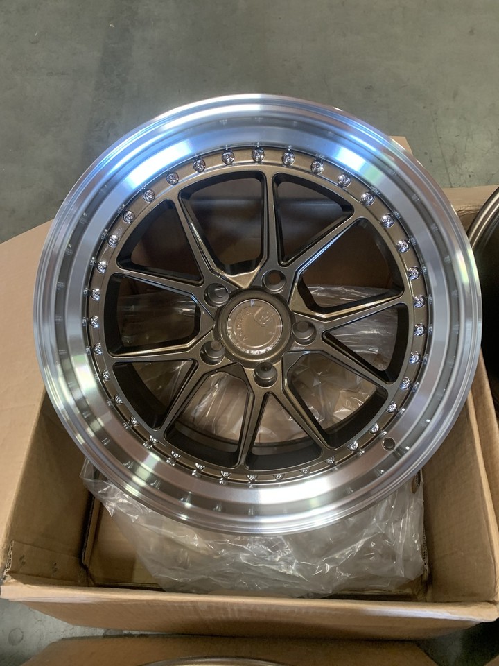 18x8.5 +35 Aodhan DS08 5x120 Bronze w/Machined Lip Wheels (Used Set) | eBay