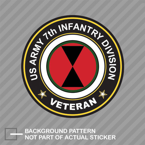 7th Infantry Division Veteran Sticker Decal Vinyl joint base lewis ...